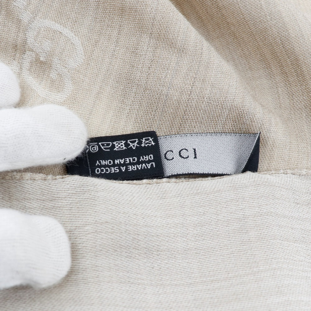 [GUCCI] Gucci GG stall Silk x wool beige ladies stallA rank