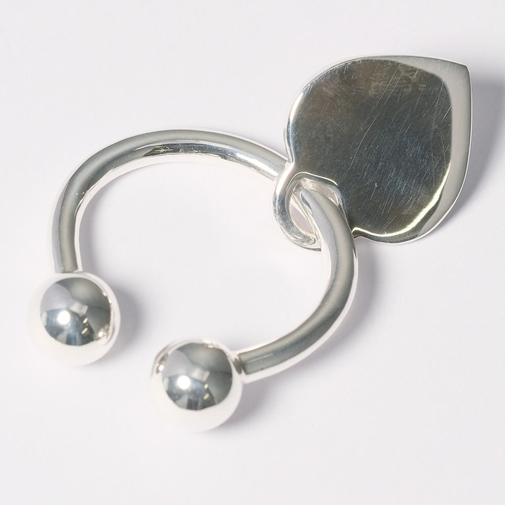 [TIFFANY & CO.] Tiffany Heart Tag Return toe Silver 925_ KeychainA-rank